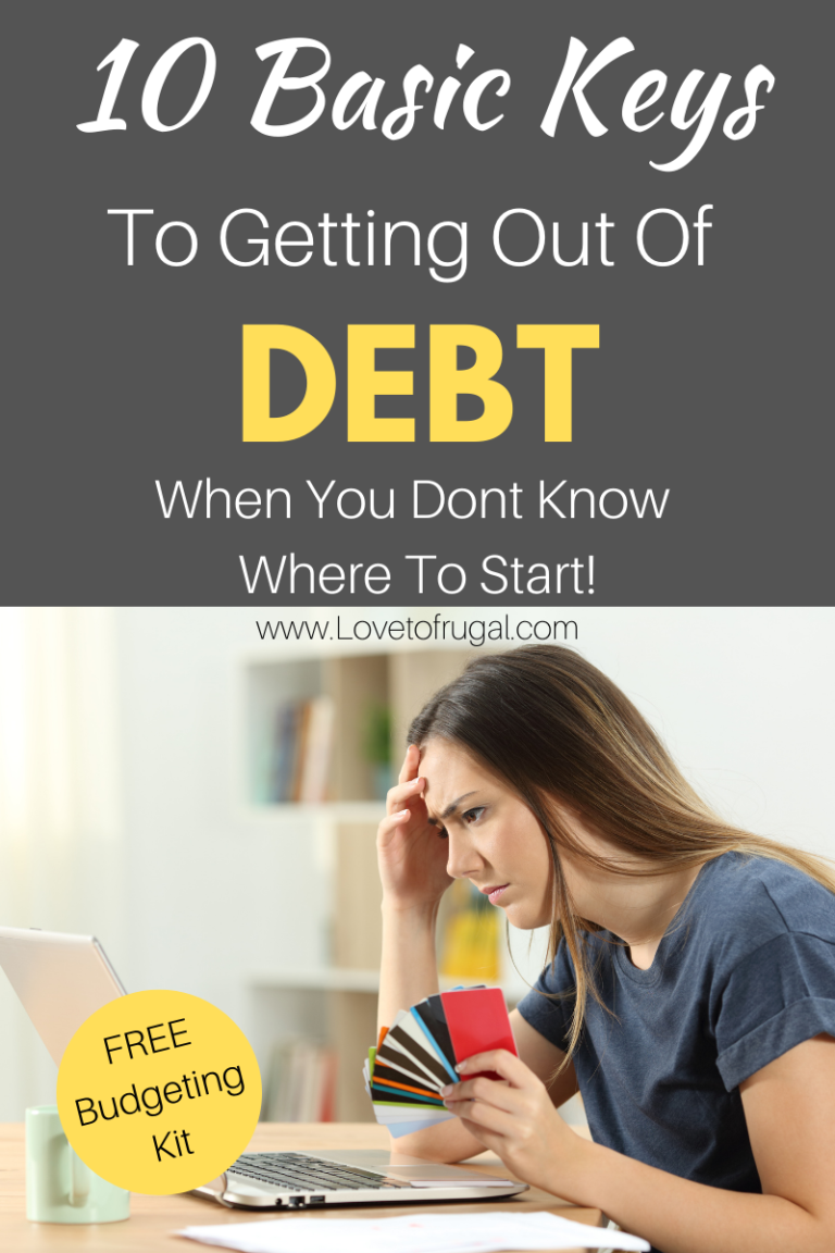 10 Keys to Getting out of Debt That Work! - Love To Frugal