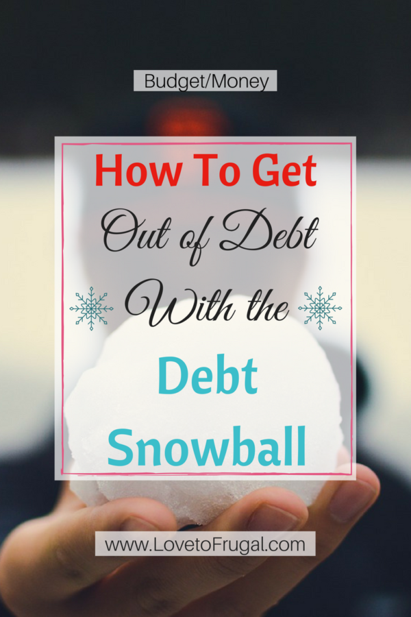 How To Get Out of Debt With the Debt Snowball - Love To Frugal